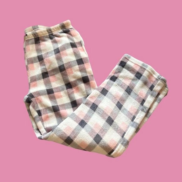 Essentials | Intimates & Sleepwear | Pink And Grey Plaid Pajama Pants ...